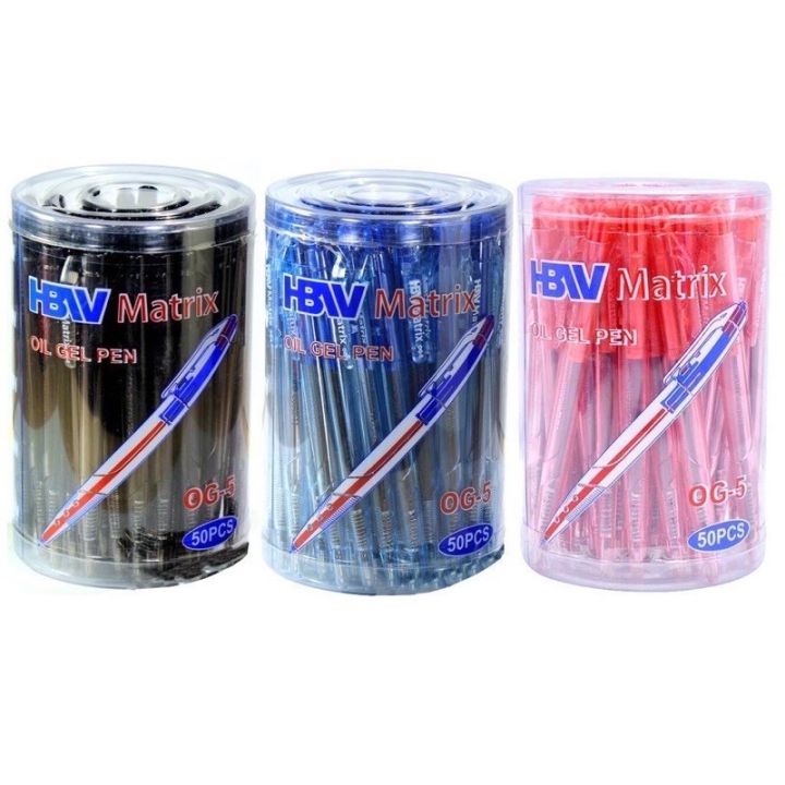 HBW MATRIX OIL GEL PEN/BALLPEN OG-5 50 PCS COLOR | Lazada PH