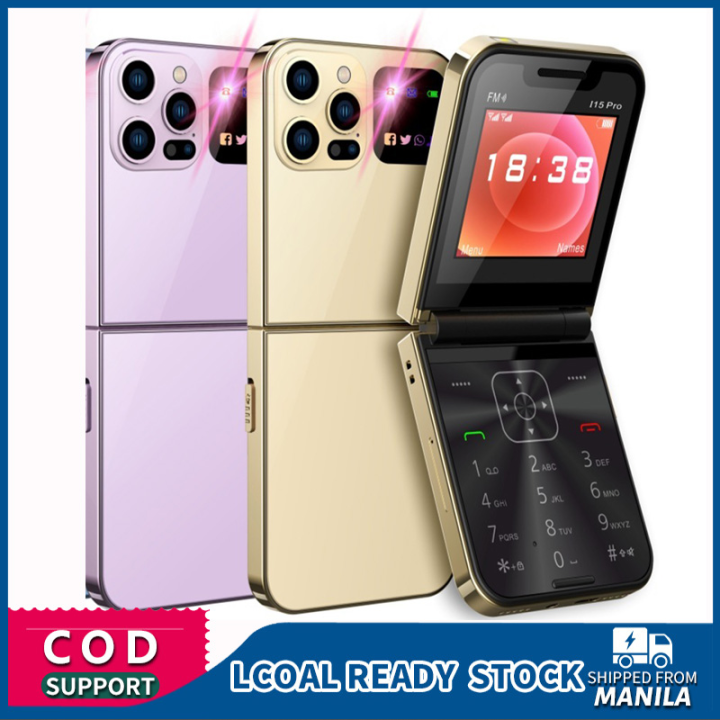 Fast Deliver】Flip Phone i15 Mobile Phone 2G 3G dual card flipphone ...