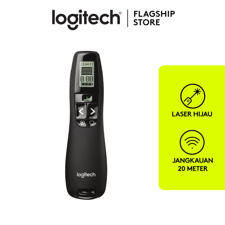 Logitech R800 Profesional Remote Pointer Presenter Green Light Laser ...