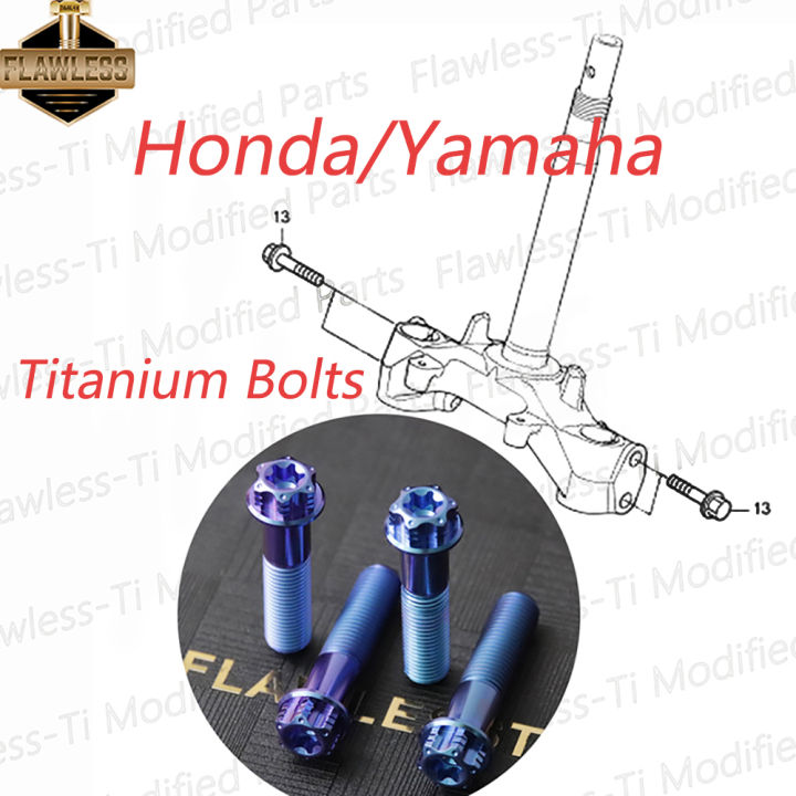 Flawless-Ti Gr5 CNC Titanium Bolts T Post Steering Stem Bolts for ...