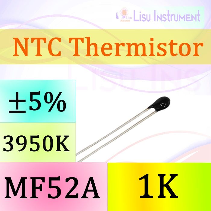 10 BUAH - 1kΩ ±1% 3950K 50mW P=1.7mm NTC Thermistor Sensor MF52 1K - 10 ...