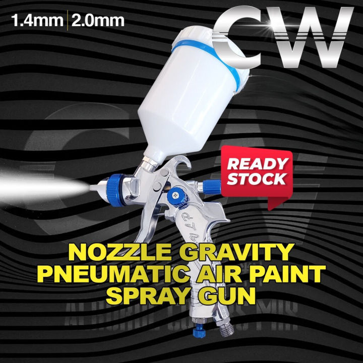 Gravity Feed Spray Gun 1.4MM / 2.0MM Nozzle 600ml 600cc Painting Car ...