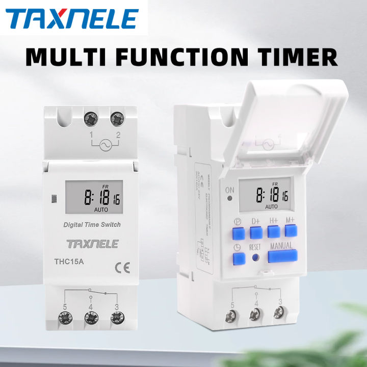 Din Rail Timer Switch THC15A Electronic Weekly 7 Days Programmable AC ...