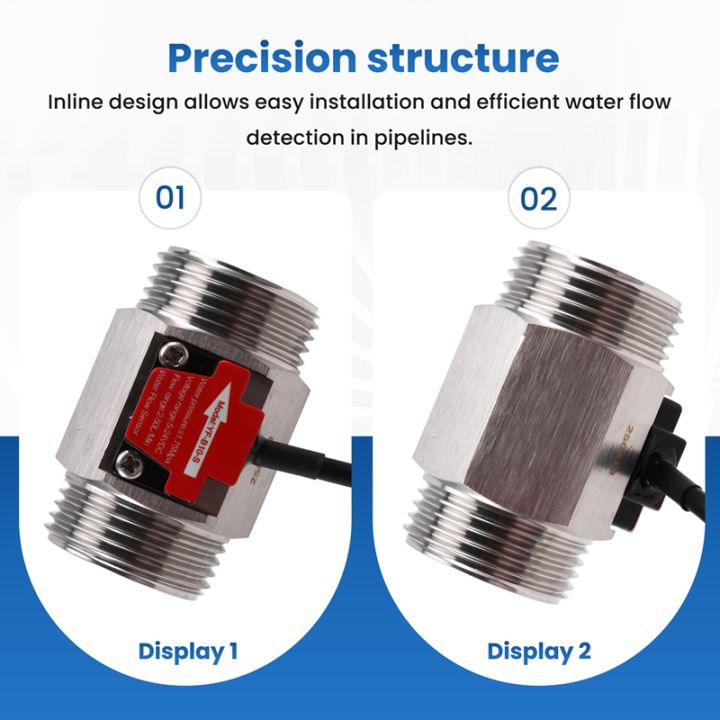 -B10-S 1inch Hall Effect Flow Meter Water Flow Sensor Liquid Flow Meter ...