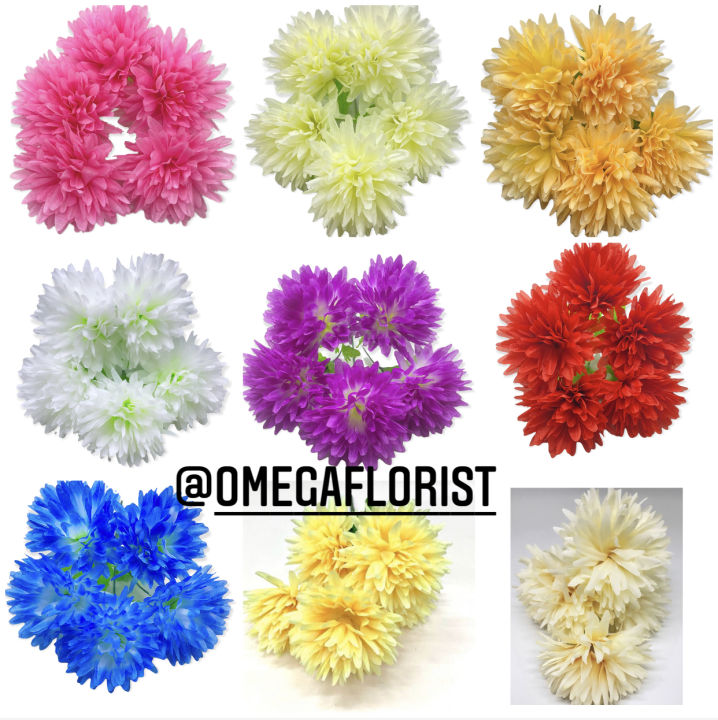 Bunga Krisan Besar X 5 / Bunga Artificial / Bunga Plastik / Bunga ...