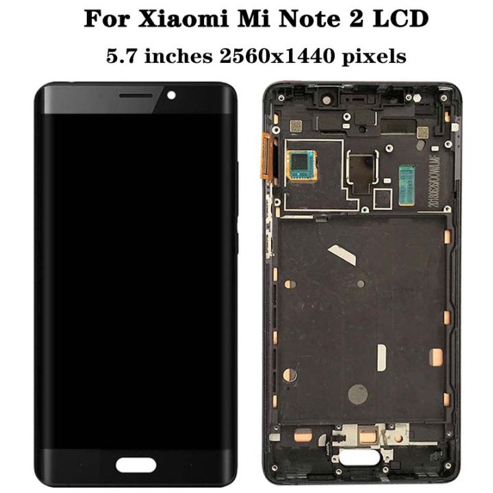 ZZOOI 100% Original For XIAOMI Mi Note 2 LCD Display 10 point Touch Screen Digitizer With Frame ...