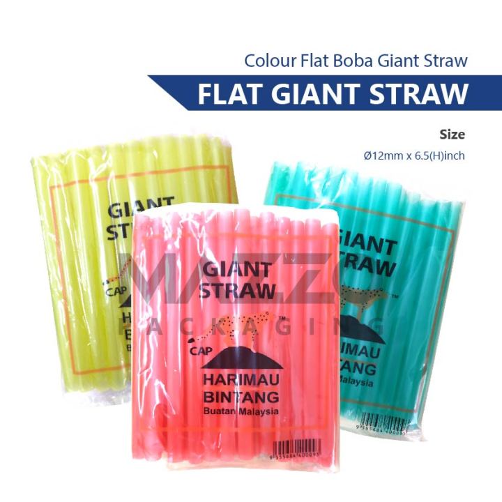 GIANT [Jumbo] COLOUR Straw 12mm x 6.5inch (45pcs) | Lazada