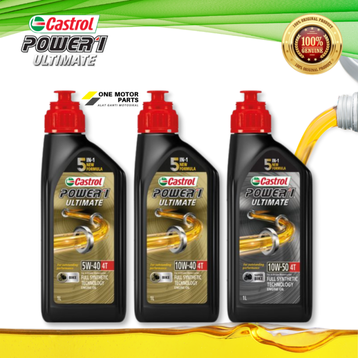 FULL SYNTHETIC TECHNOLOGY CASTROL POWER1 ULTIMATE 4T MINYAK ENJIN MOTOR ...
