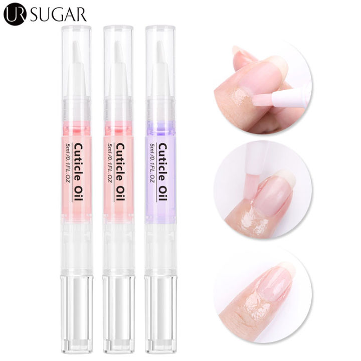 UR SUGAR 5ml Nail Nutrition Oil Pen Fruit Flavour Hydrating Art Polish ...