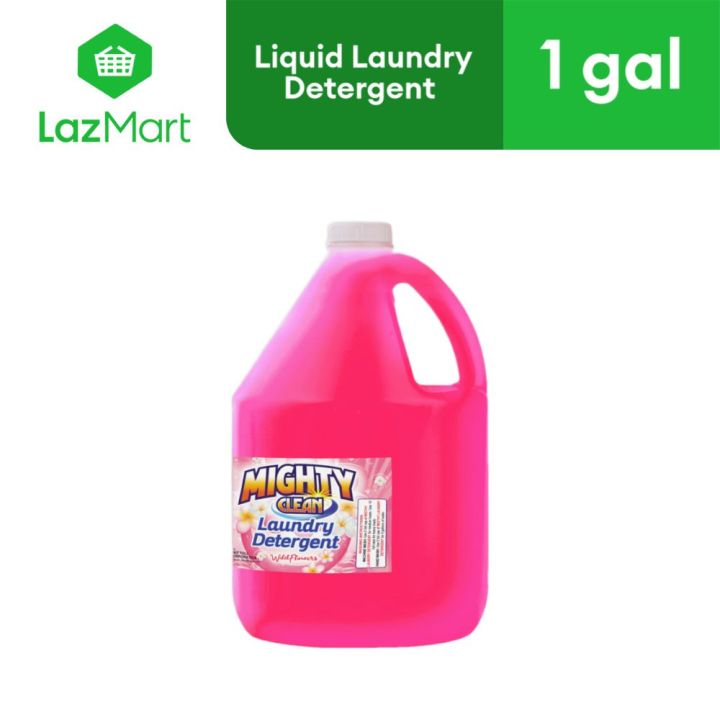 Mighty Clean Liquid Laundry Detergent Wildflowers Magenta 1 Gallon ...