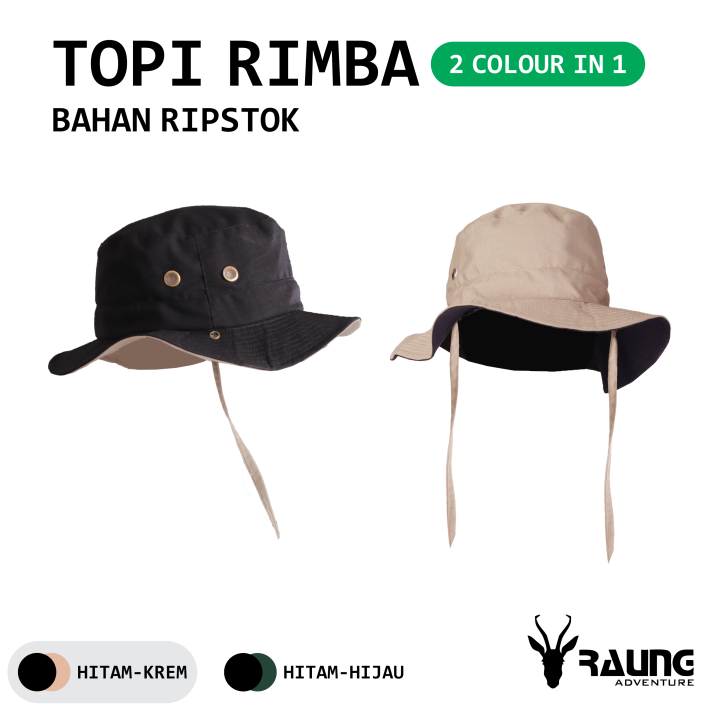 RAUNG ADVENTURE Topi Rimba / Topi Gunung / Topi Hutan / Topi Lapangan ...
