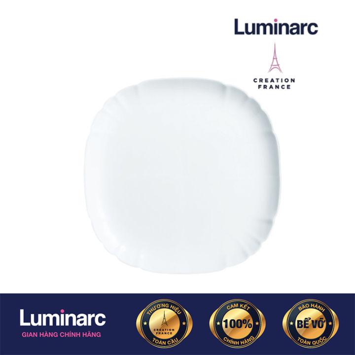 Bộ 6 Đĩa Thuỷ Tinh Luminarc Lotusia Trắng | Lazada.vn