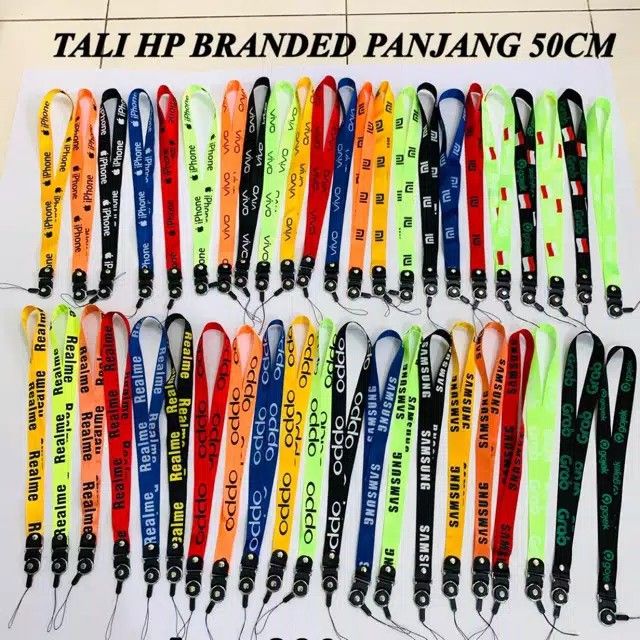 Tali Gantungan Leher Hp Panjang 50cm Tulisan Grab & Indonesia | Lazada ...