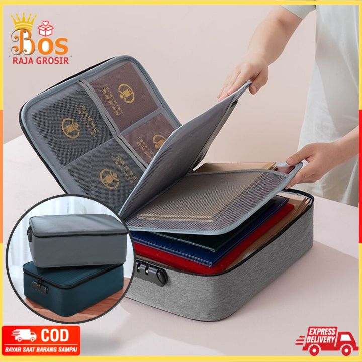 BRG Tas Penyimpanan Dokumen 3 Layer Storage Bag Sertifikat File Tempat ...