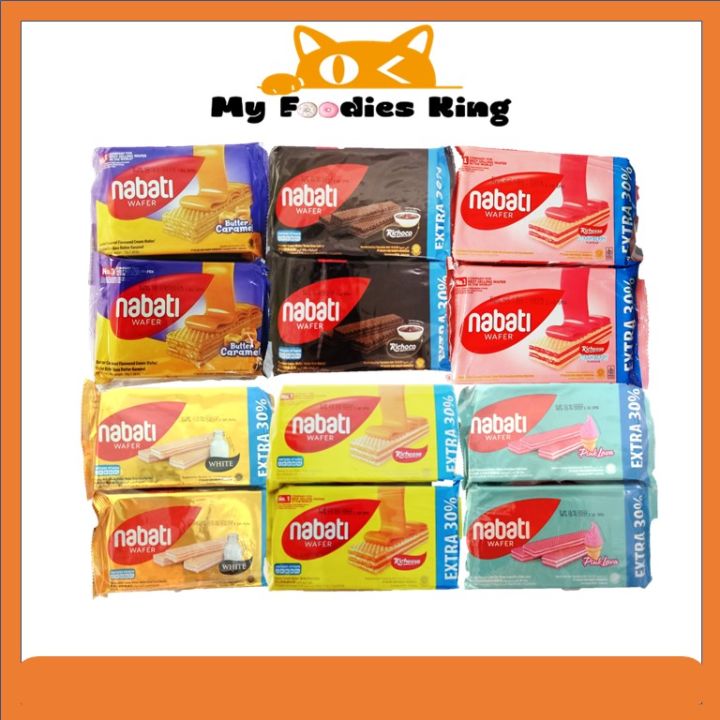 Halal 46g/37g x10pcs Nabati Biscuit Wafer EXTRA 20% Vanilla Milk/Cheese ...