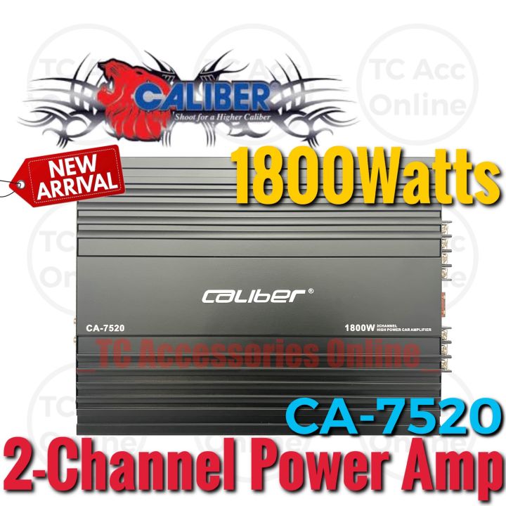 CALIBER 1800Watts 2 CH Channel Car Power Amp Amplifier CA-7520/CA-7020 ...