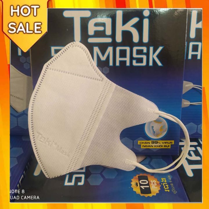 Khẩu trang Taki 5D Mask 1 hộp có 10 chiếc sản xuất theo Công nghệ Nhật ...