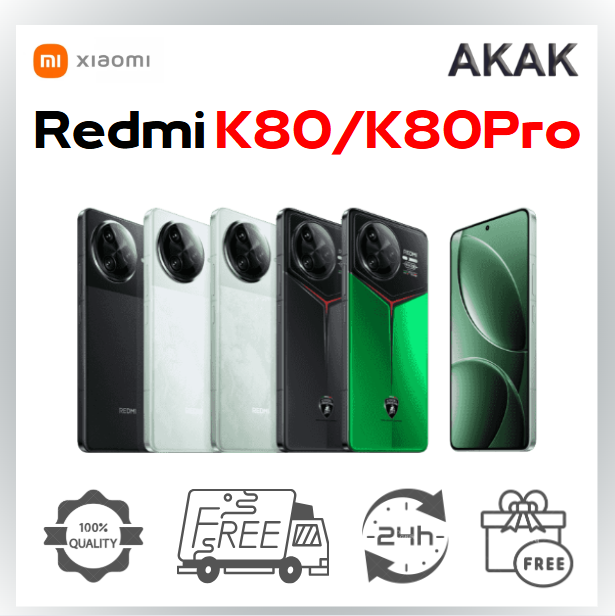 Redmi K80/K80Pro dual SIM HyperOS 2 Snapdragon 8 Gen 3 (4 nm) 6.67 inches 1440 x 3200 pixels ...