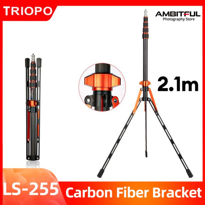 TRIOPO Carbon Fiber Bracket Camera Tripod Portable Light Stand for ...