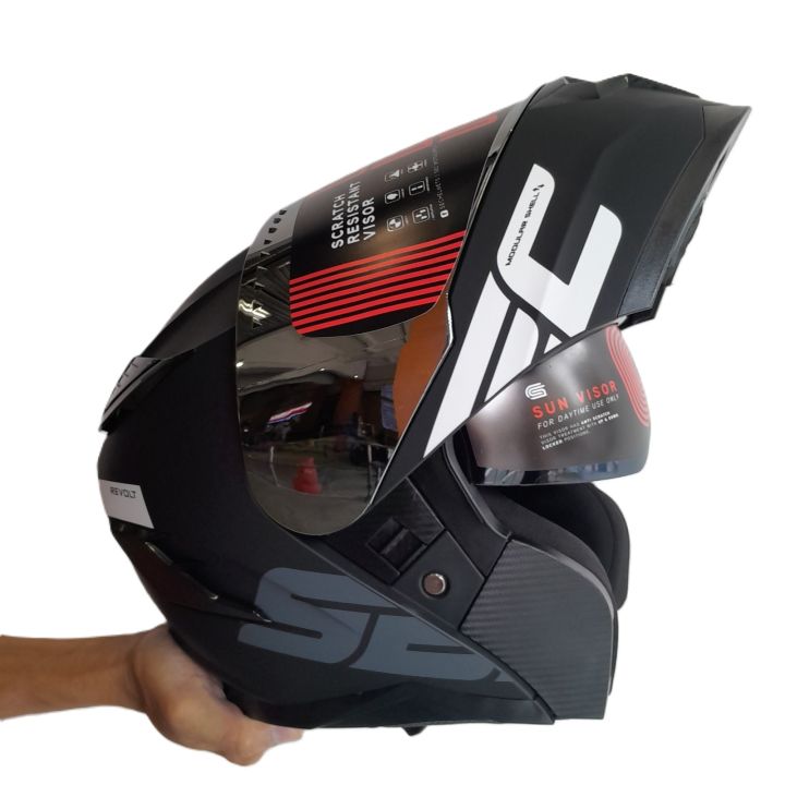 Helmet Sec Revolt Modular Dual Visor Flip Up Helmet 2940273 | Lazada PH