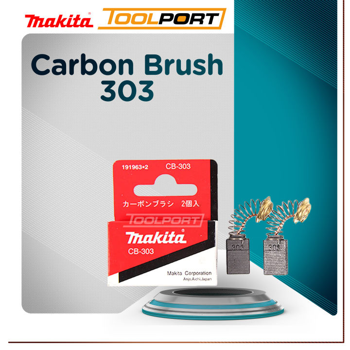 Makita Original Carbon Brush 303 / 303A / CB-303 / CB-303A [ TOOLPORT ] | Lazada PH