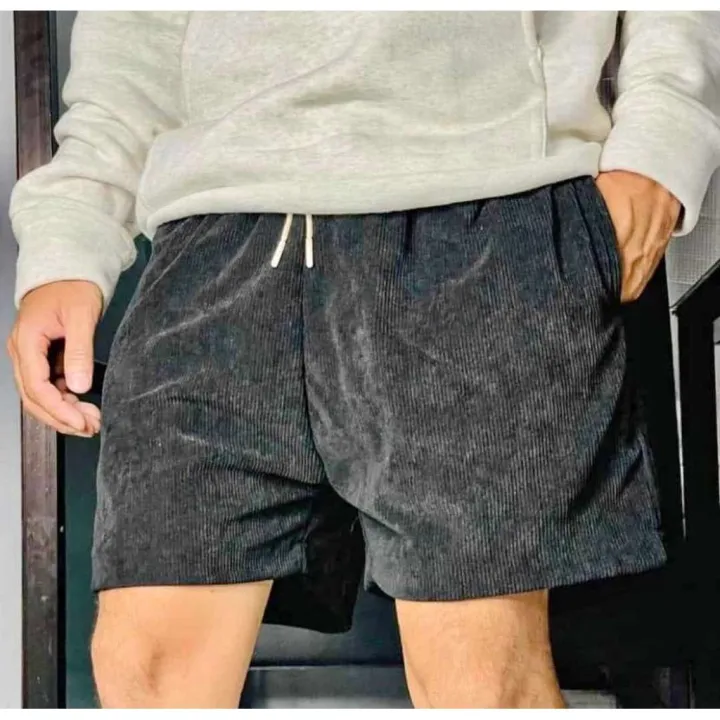 【MEGA SALE】Corduroy Short Tailored 2 Side Pocket Short for Men Women ...
