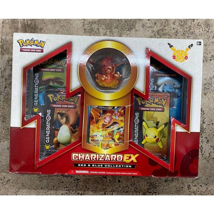 *DAMAGED* Pokemon TCG 20th Anniversary Charizard EX Red & Blue ...