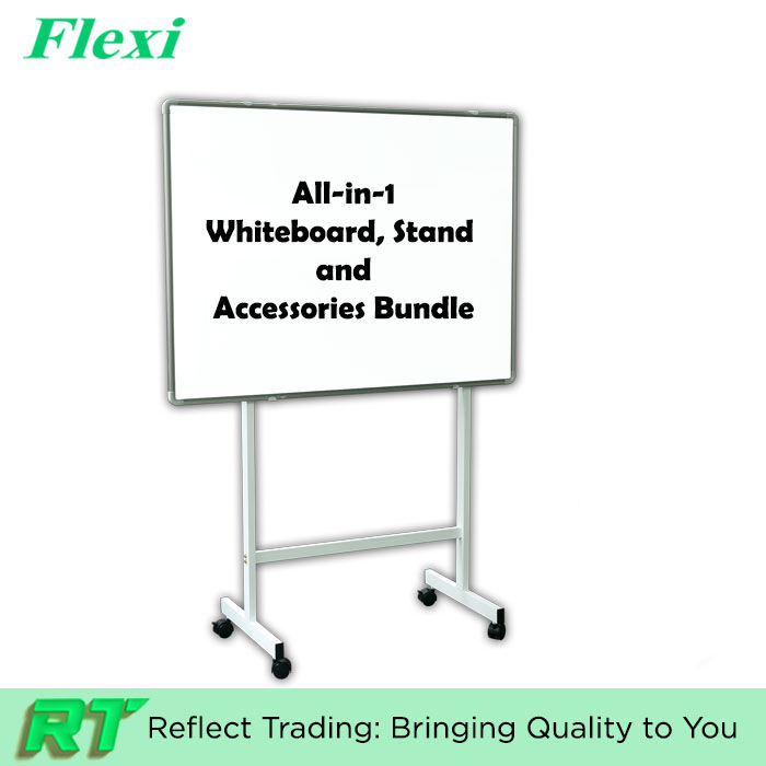 Flexi All-in-1 120 x 240cm Extra Large Magnetic Whiteboard with Sturdy ...