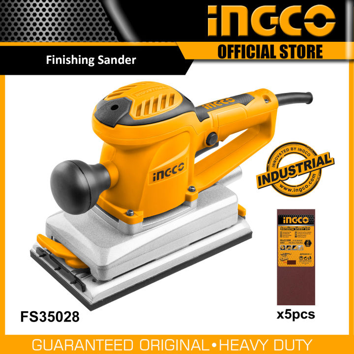Ingco Electric Finishing Sander 350W with 5pcs Sanding Papers FS35028 ...