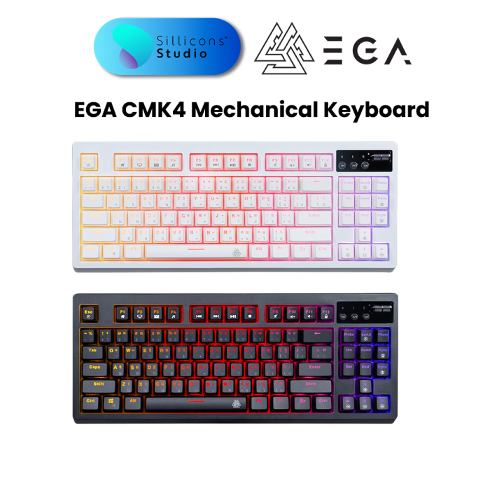 EGA Gaming Mechanical Keyboard wired คีย์บอร์ดเกมมิ่ง รุ่น CMK4 Gasket ...