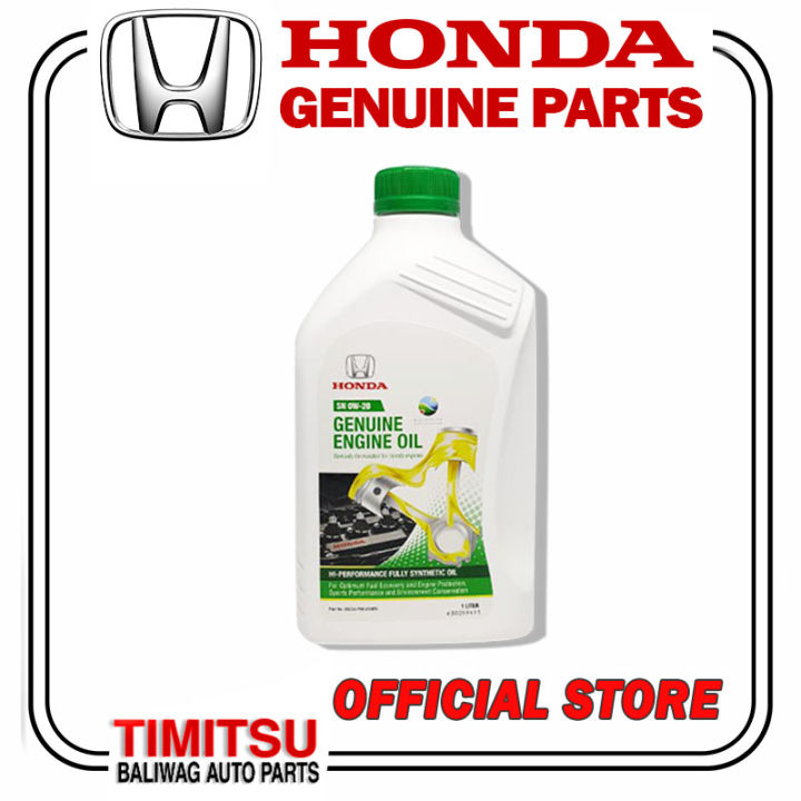 GENUINE HONDA ENGINE OIL SN 0W-20 FULLY SYNTHETIC 1 LITER PART NO. 08234-P99-A1NPD | Lazada PH