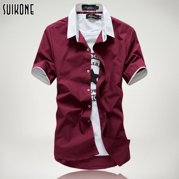 YAZHINIAO READY STOCK👔 Men Formal Button Smart Casual Plus Size short ...