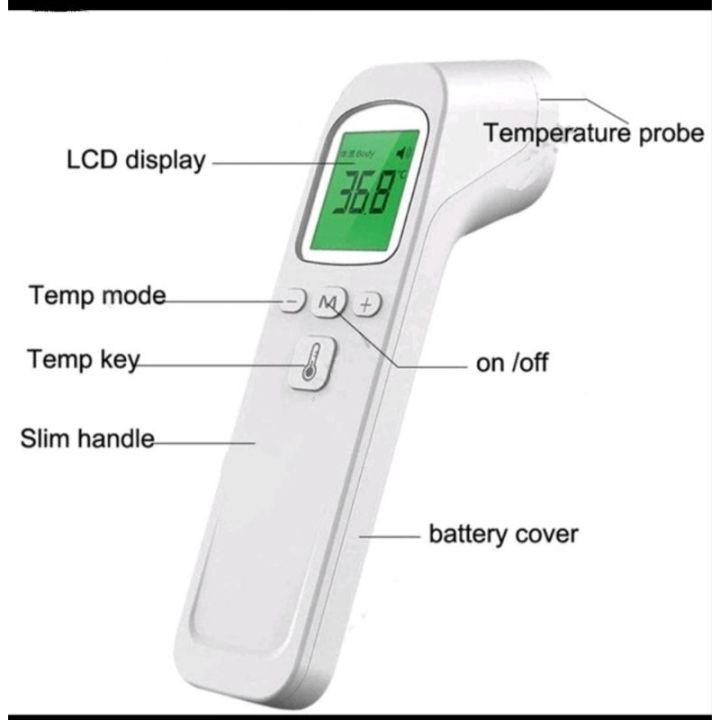 Non-Contact Infrared Thermometer Forehead Body Temperature with Fever ...