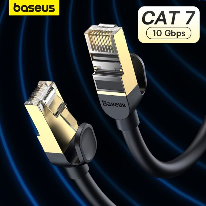 Baseus Cat 7 Ethernet Cable 10Gbps High Speed Round RJ45 Cat7 Cable For Router Modem Internet ...