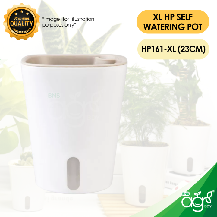 (Saiz Besar - 23cm) AgroBuddy HP Self Watering Hydroponic Pot Automatic ...