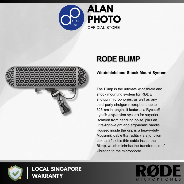Rode Blimp Windshield and Rycote Shock Mount Suspension System for ...