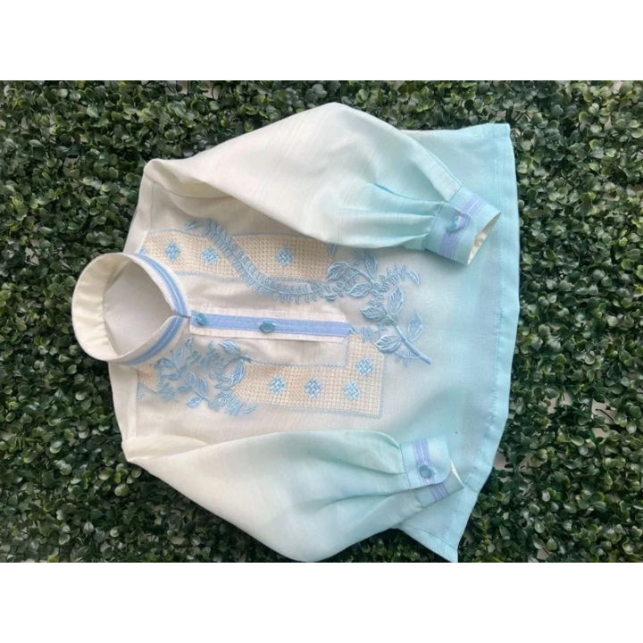 kids Barong Tagalog Light Blue 1-12yrs old | Lazada PH