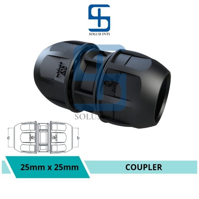 COUPLER HDPE 25mm / 3/4 inch Fitting pipa HDPE / sok pipa hdpe | Lazada ...