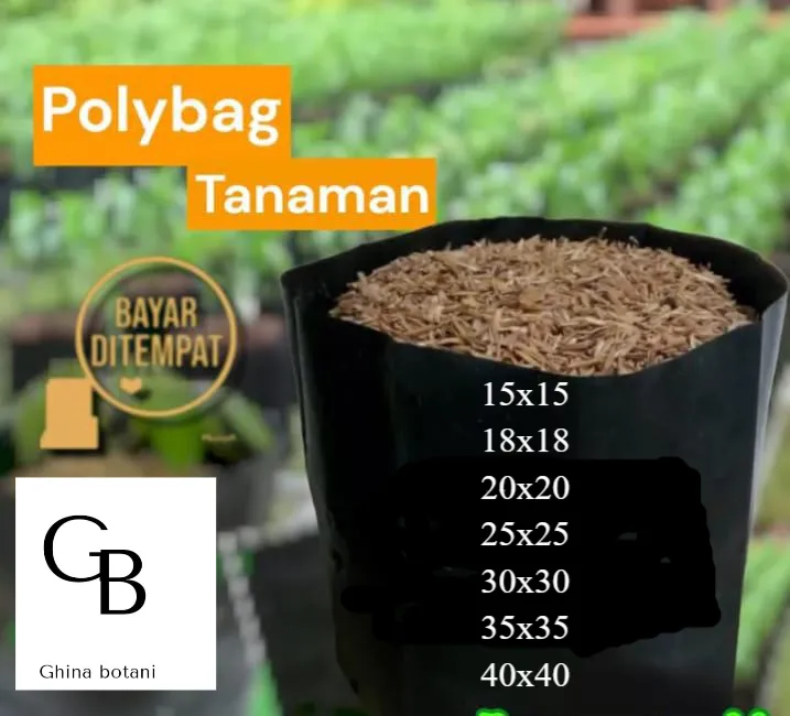 Polybag Tanaman 1 Pack Polybag Tebal Kecil Sedang 15x15 18x18 20x20 ...