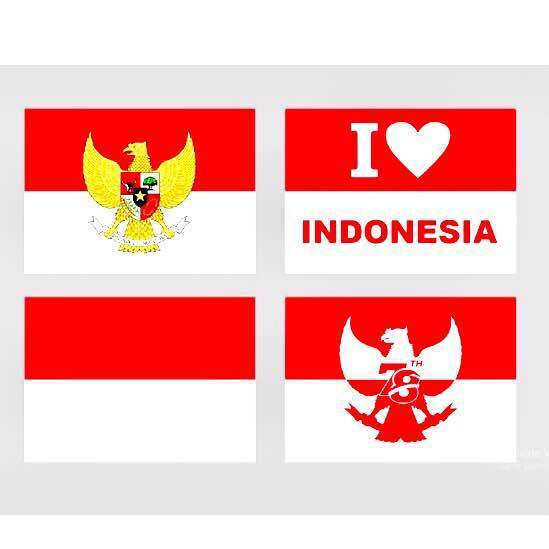 Stiker Pipi Bendera Sticker Merah Putih Sticker Bendera Tempel Pipi ...