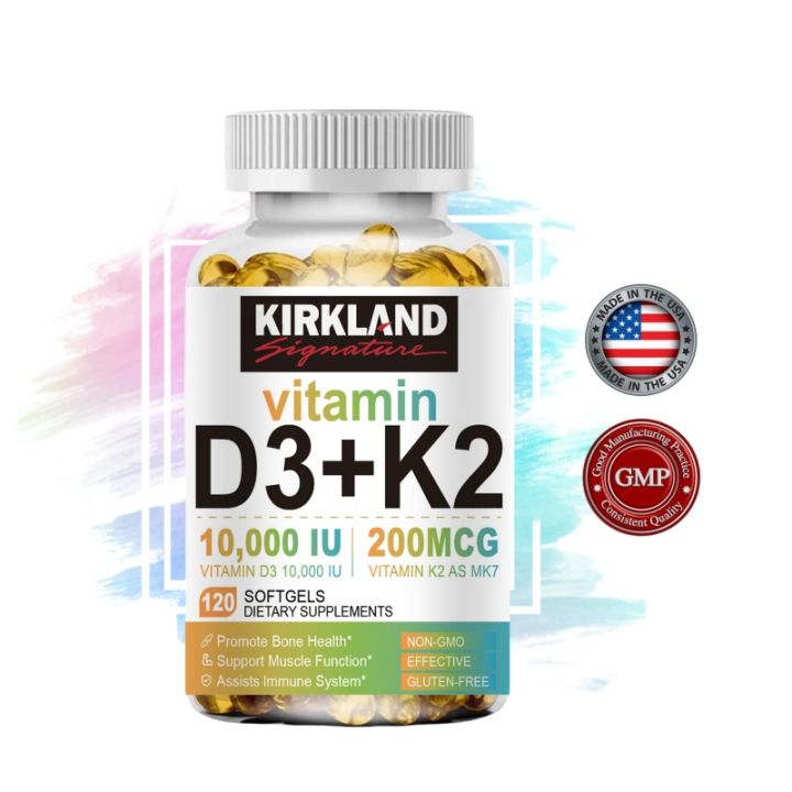 KIRKLAND Vitamin D3 K2 helps bone and muscle growth and strengthens immunity | Lazada PH