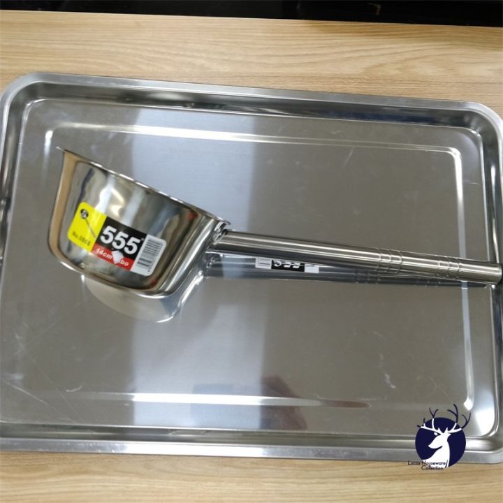 STAINLESS STEEL SOUP DIPPER SOUP LADLE LONG HANDLE THICK DURABLE ...