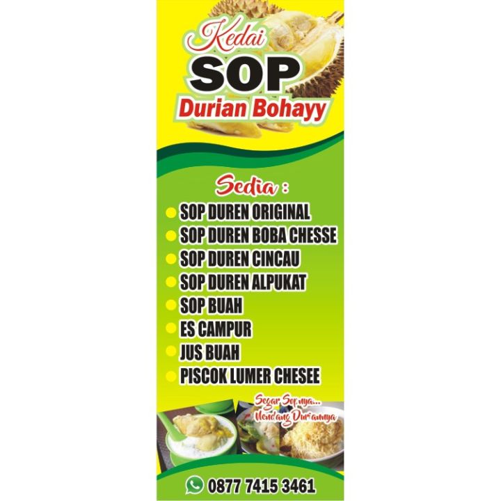 Banner Sop Durian Ukuran 160 x 60 cm Tanpa Tiang | Lazada Indonesia