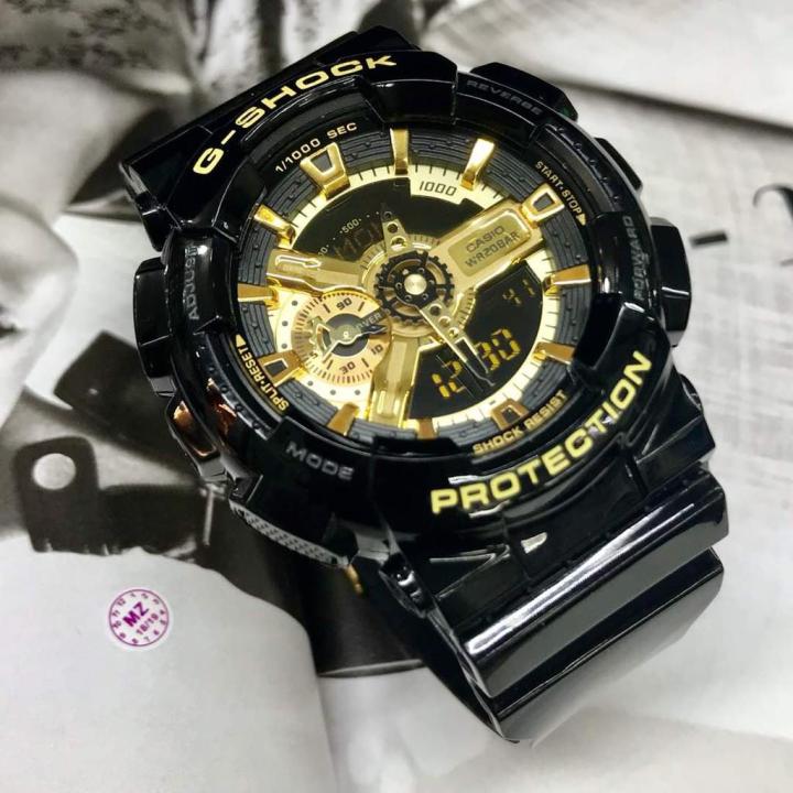 Casio G style Shock GA110 Black Gold Classic | Lazada