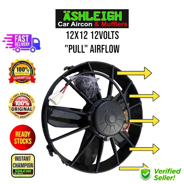 Universal 12x12 (12volts) PULL AIRFLOW Aux Fan Car Aircon | Lazada PH
