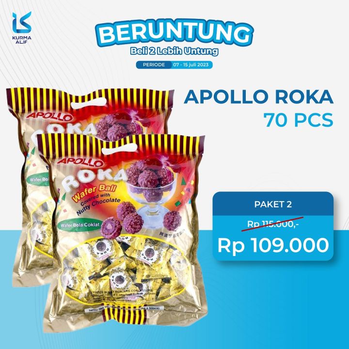 Coklat Roka Apollo Wafer Ball Coklat Isi 70 Pcs Original | Lazada Indonesia