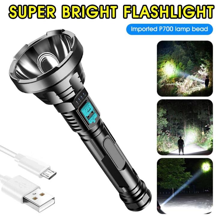 XHP50 Powerful LED Flashlight Tactical Torchlight Built-in 18650 ...