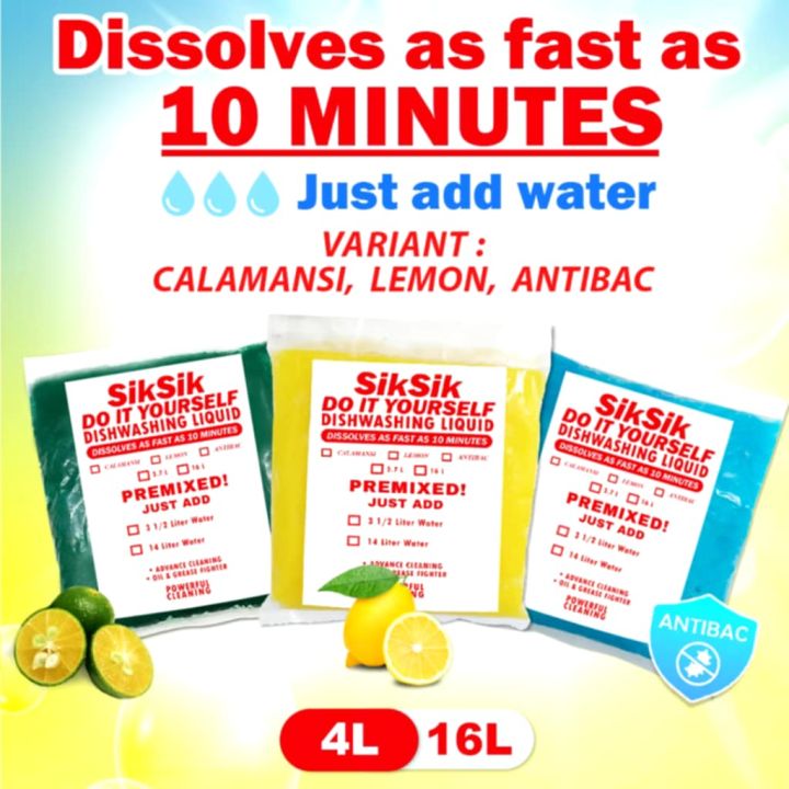 Easy Mix Dishwashing Liquid Kit Just Add Water 3L 5L 15Litters 3 Scent ...