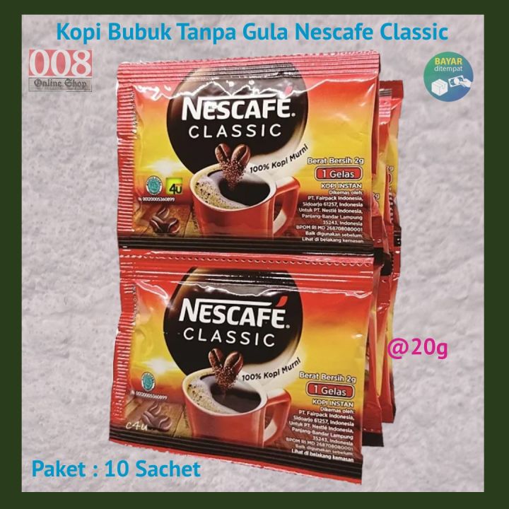 Nescafe Classic Sachet 2g Minuman Instan Kopi Murni Robusta | Lazada ...