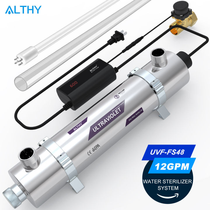 ALTHY Whole House UV Ultraviolet Water Filter Purifier System + Smart ...